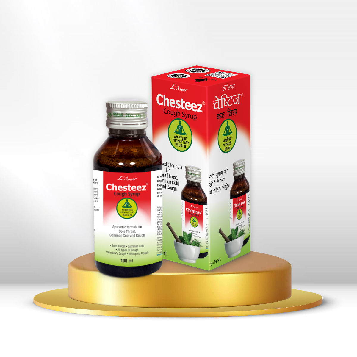 Chesteez Cough Syrup 100ml for Quick Cold, Cough & Throat Relief – L ...